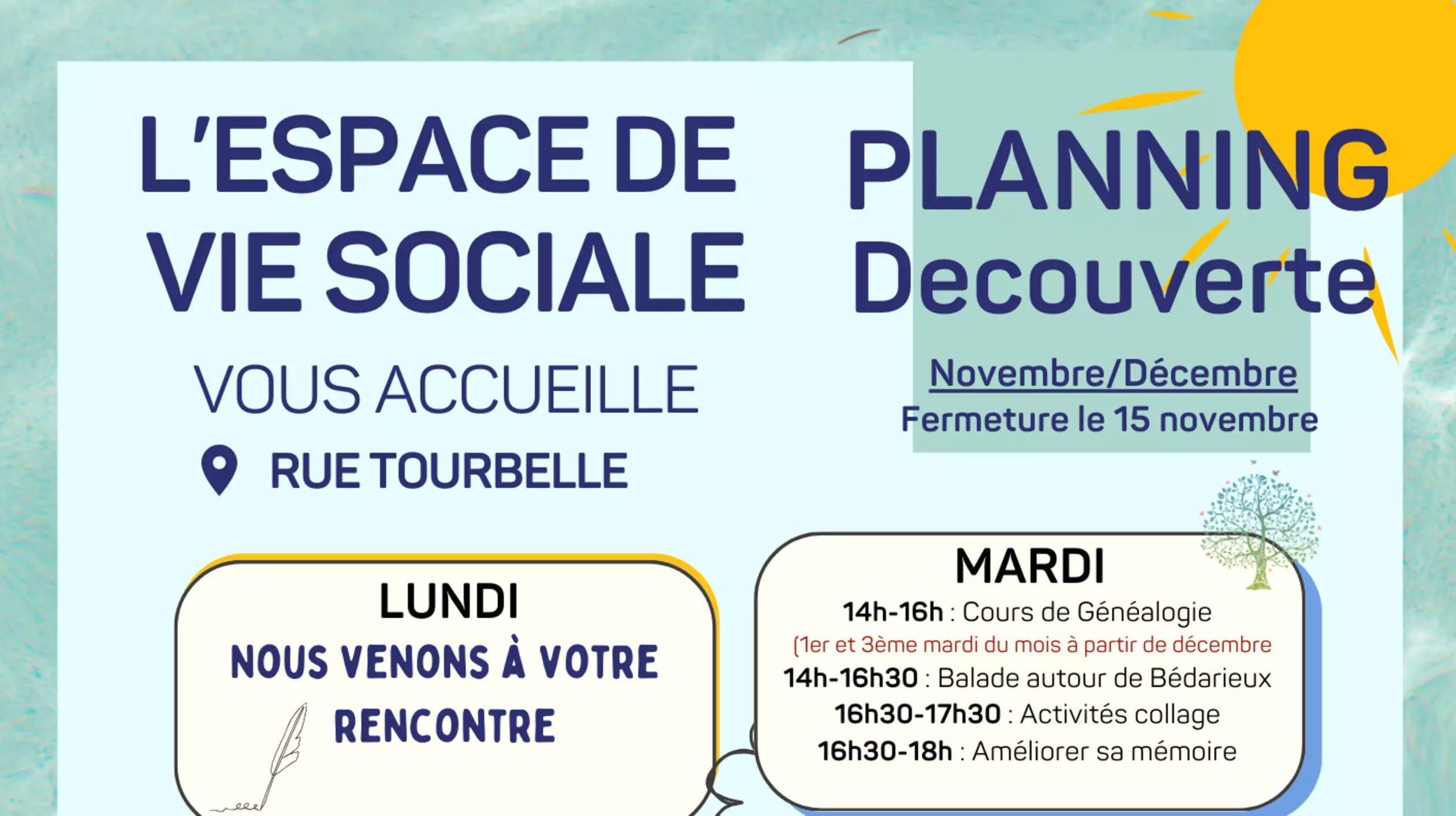 Programme de l'Espace de Vie Sociale | Bedarieux.fr